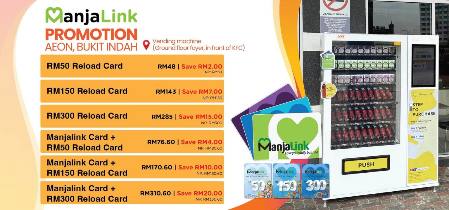 ManjaLink Card is now available at AEON Mall, Bukit Indah - Manja
